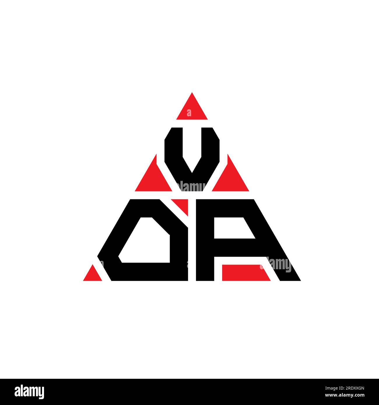 VOA triangle letter logo design with triangle shape. VOA triangle logo ...