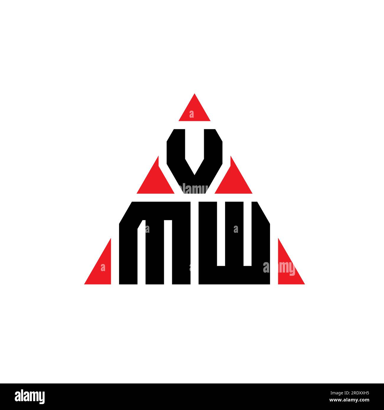 VMW triangle letter logo design with triangle shape. VMW triangle logo ...