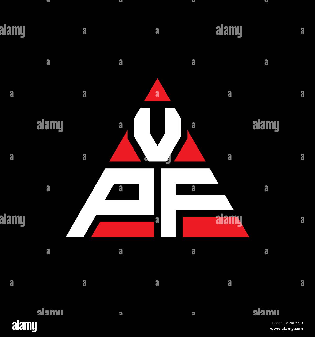 VPF triangle letter logo design with triangle shape. VPF triangle logo ...