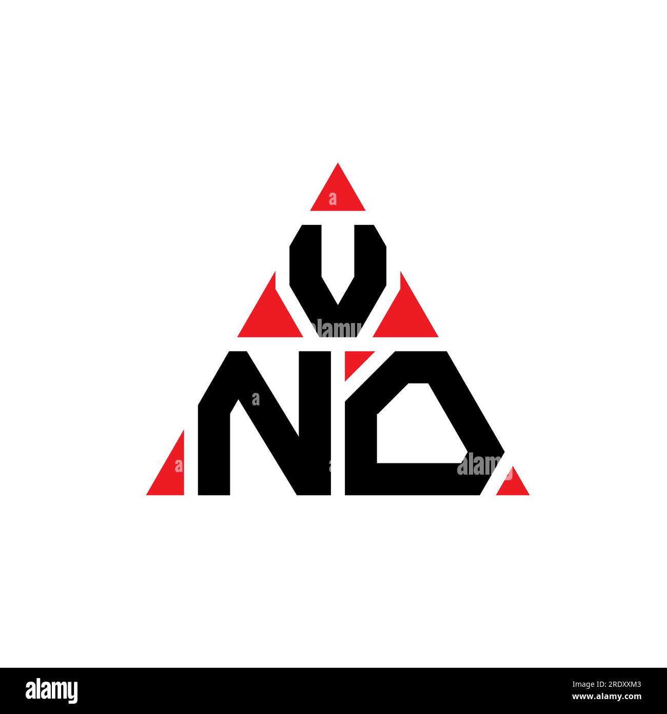 VNO triangle letter logo design with triangle shape. VNO triangle logo ...