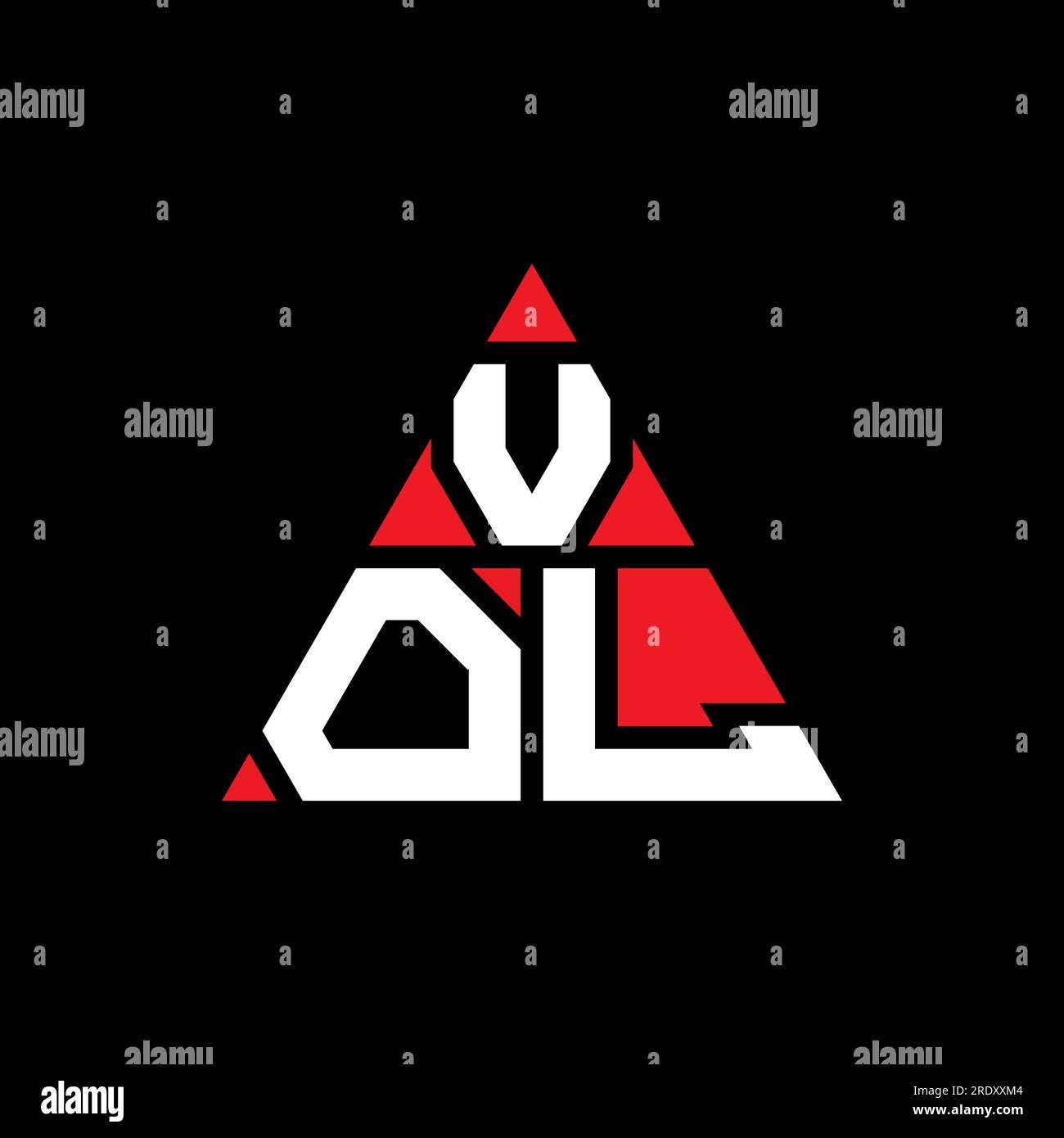 VOL triangle letter logo design with triangle shape. VOL triangle logo ...