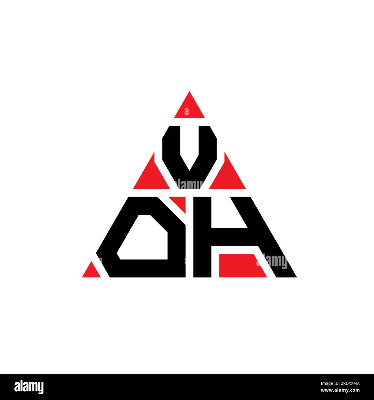VOH triangle letter logo design with triangle shape. VOH triangle logo ...