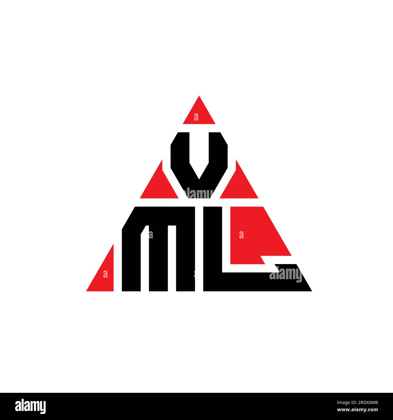 VML triangle letter logo design with triangle shape. VML triangle logo design monogram. VML ...