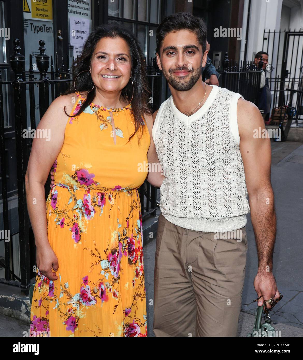 London, UK. 19th July, 2023. Nina Wadia and Arian Nik seen attending ...