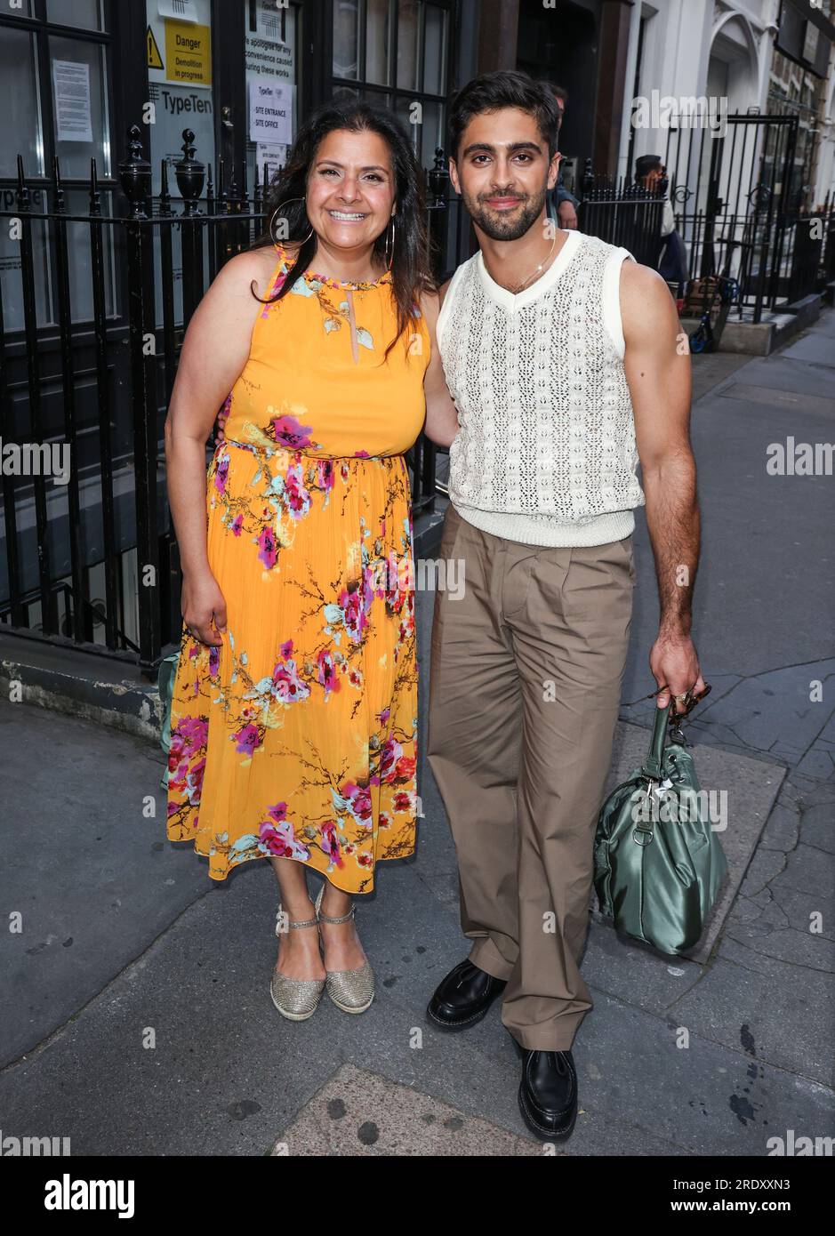 London, UK. 19th July, 2023. Nina Wadia and Arian Nik seen attending ...
