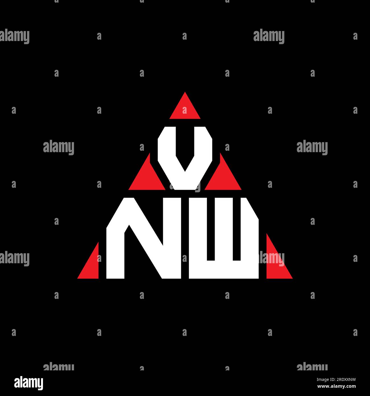 VNW triangle letter logo design with triangle shape. VNW triangle logo ...