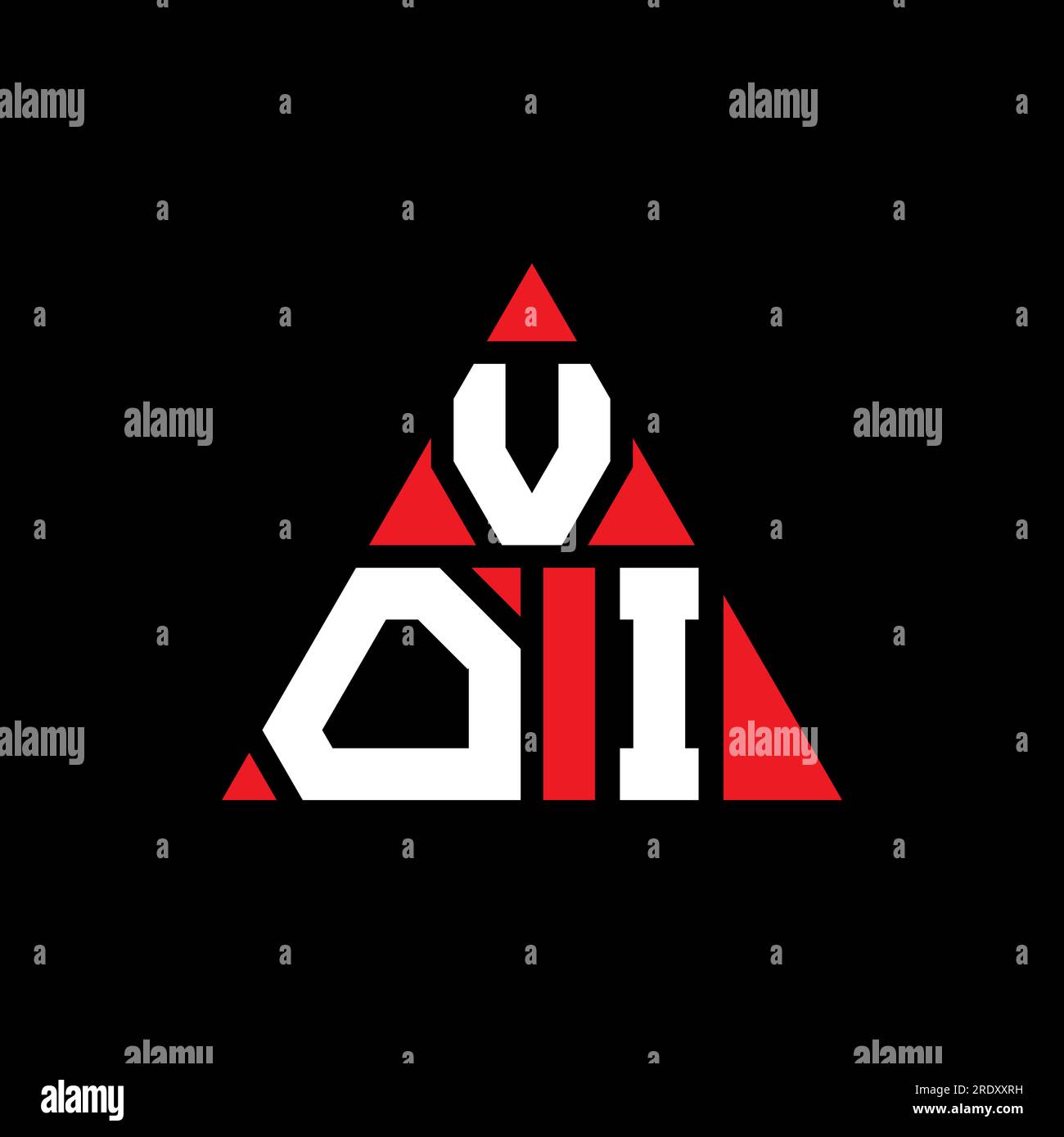 VOI triangle letter logo design with triangle shape. VOI triangle logo ...