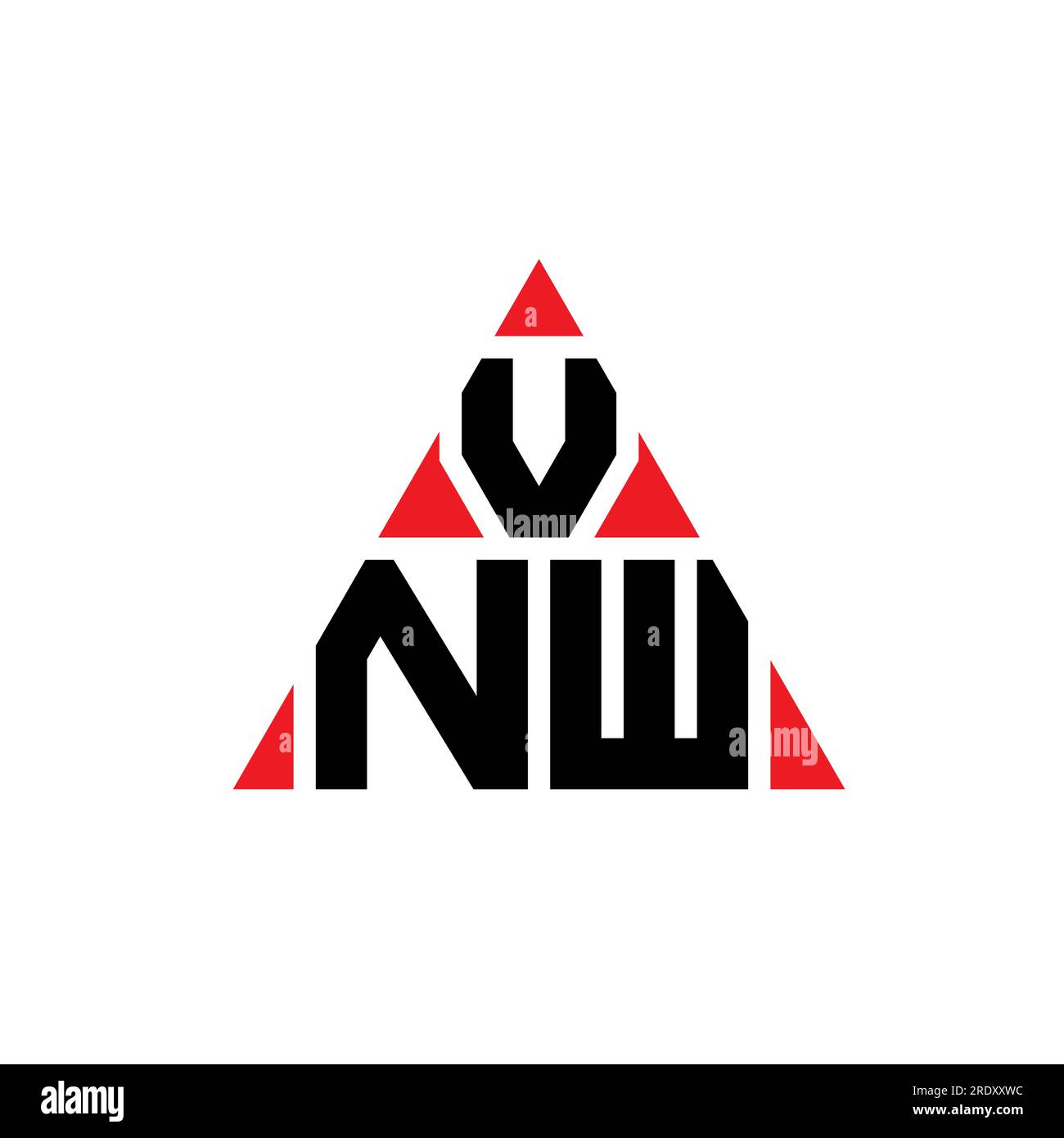 VNW triangle letter logo design with triangle shape. VNW triangle logo ...