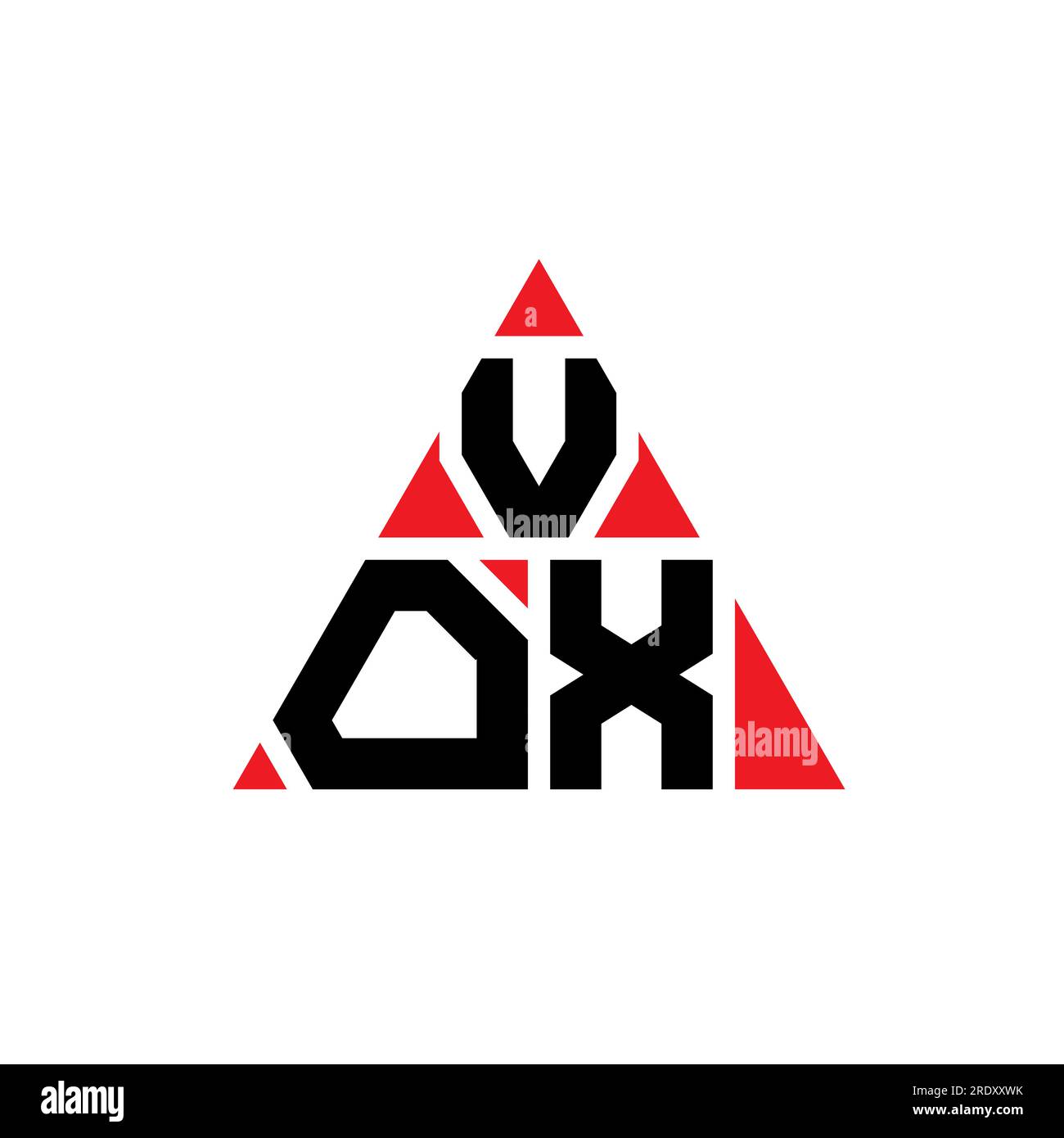 VOX triangle letter logo design with triangle shape. VOX triangle logo ...