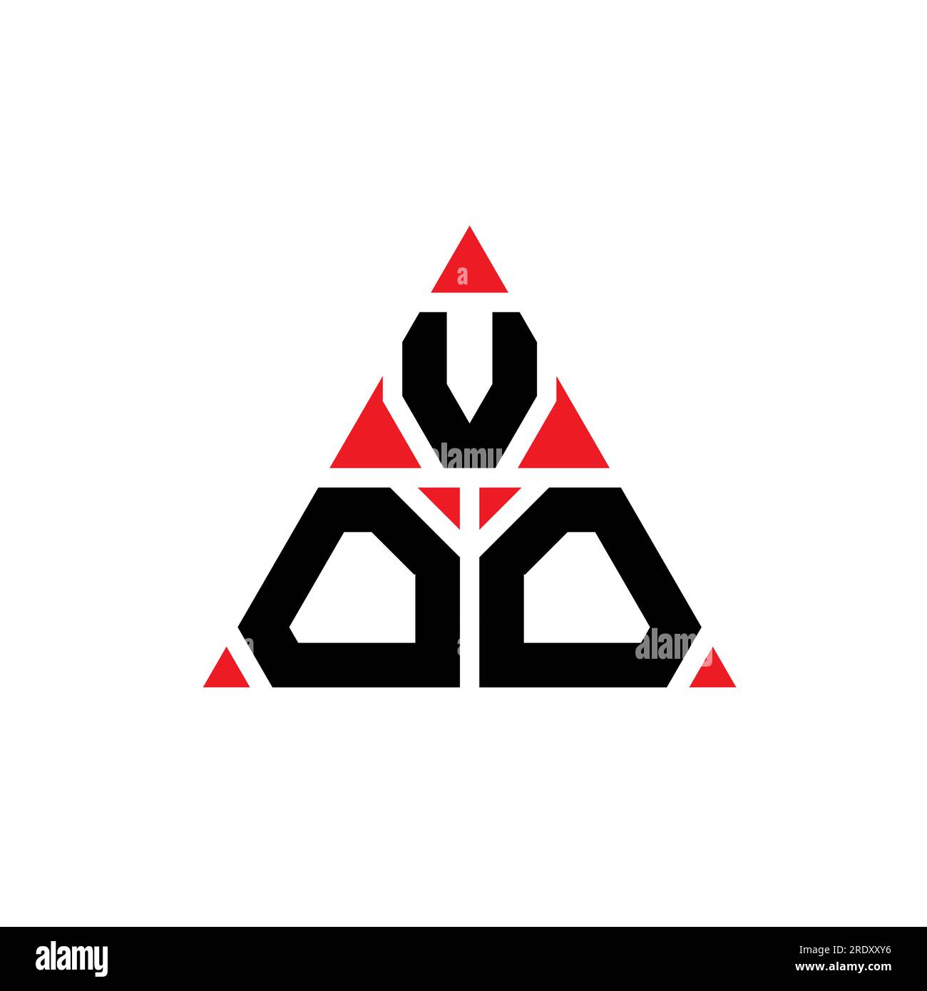 VOO triangle letter logo design with triangle shape. VOO triangle logo design monogram. VOO ...