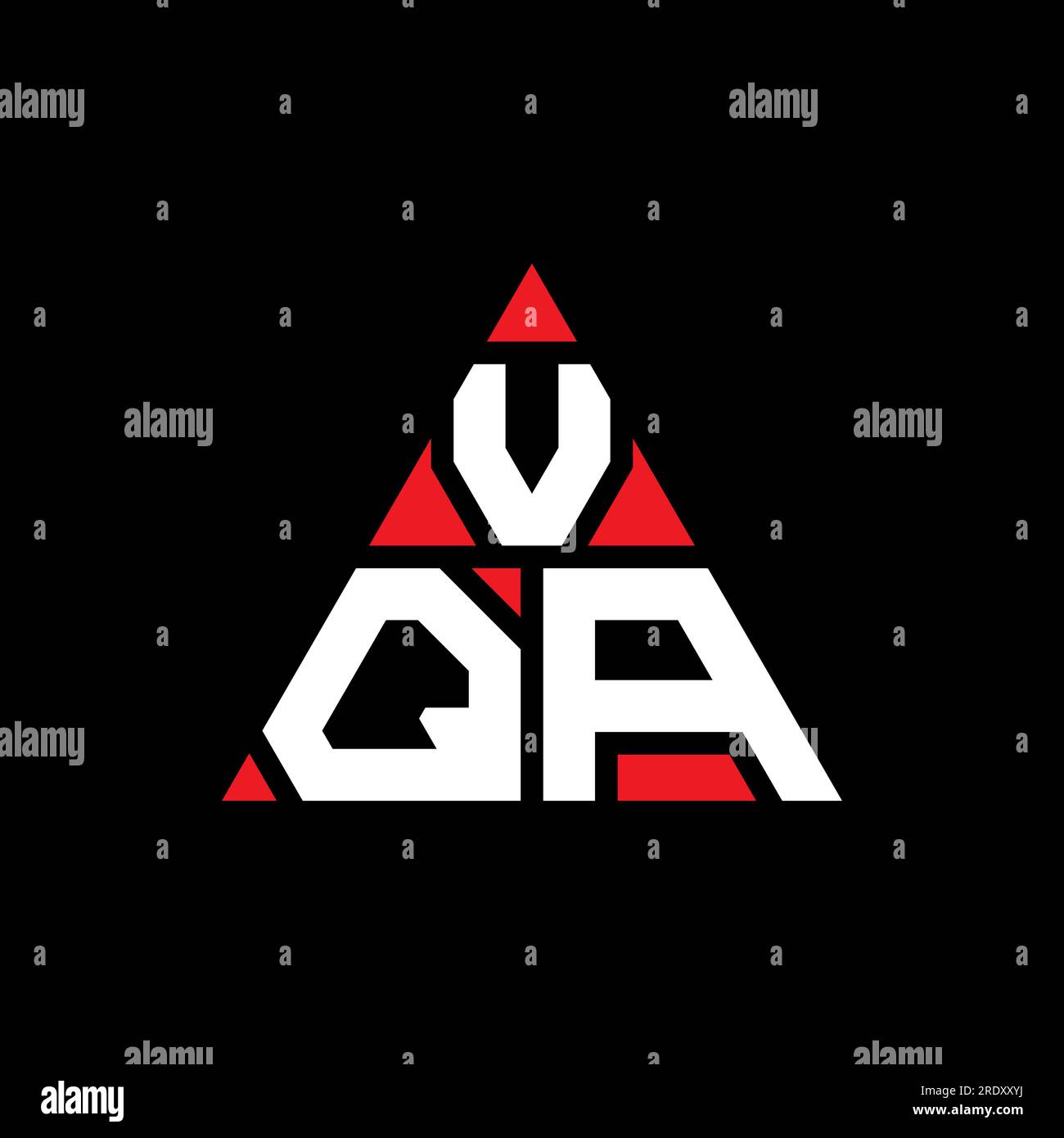 VQA triangle letter logo design with triangle shape. VQA triangle logo ...