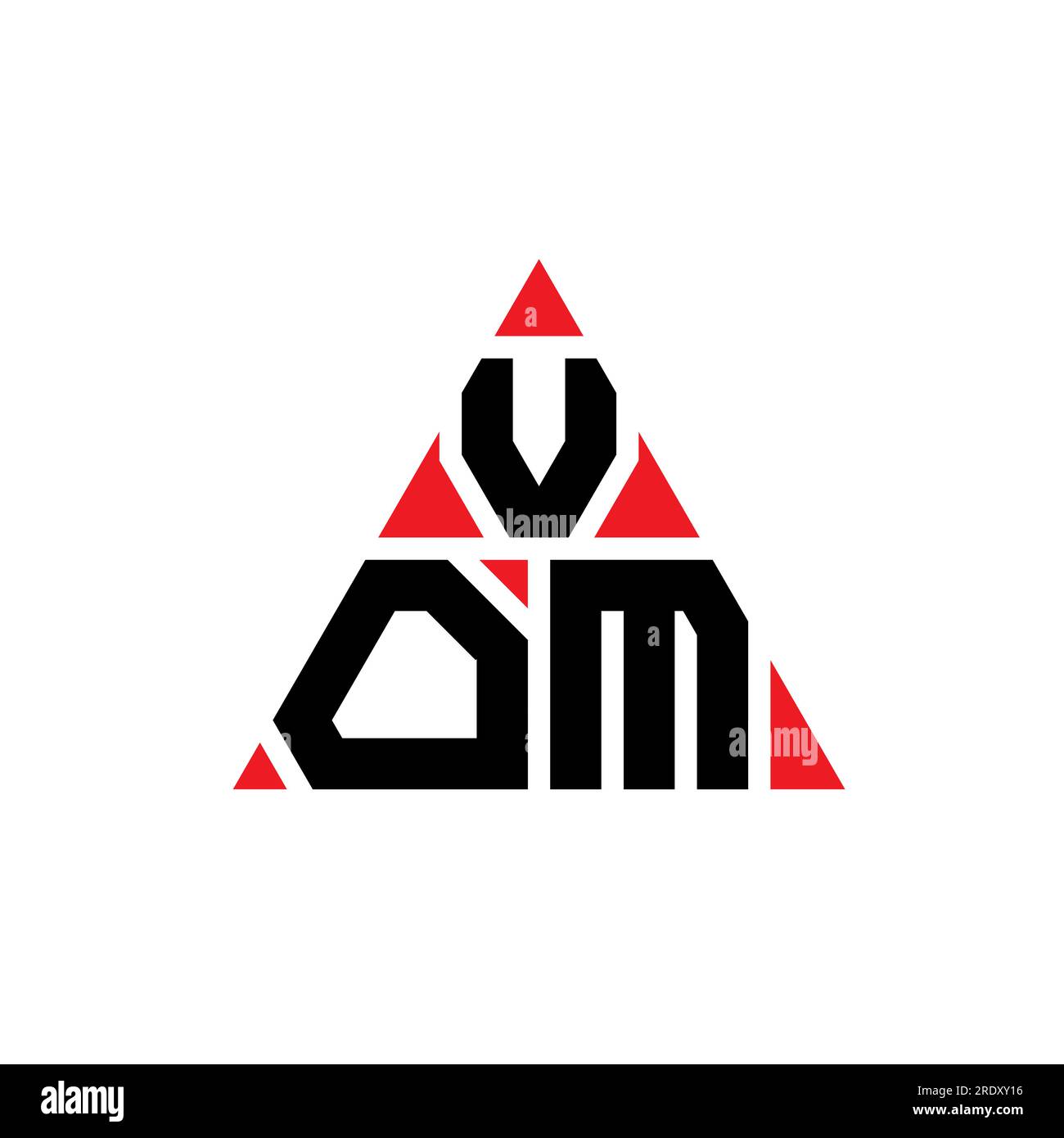 VOM triangle letter logo design with triangle shape. VOM triangle logo ...