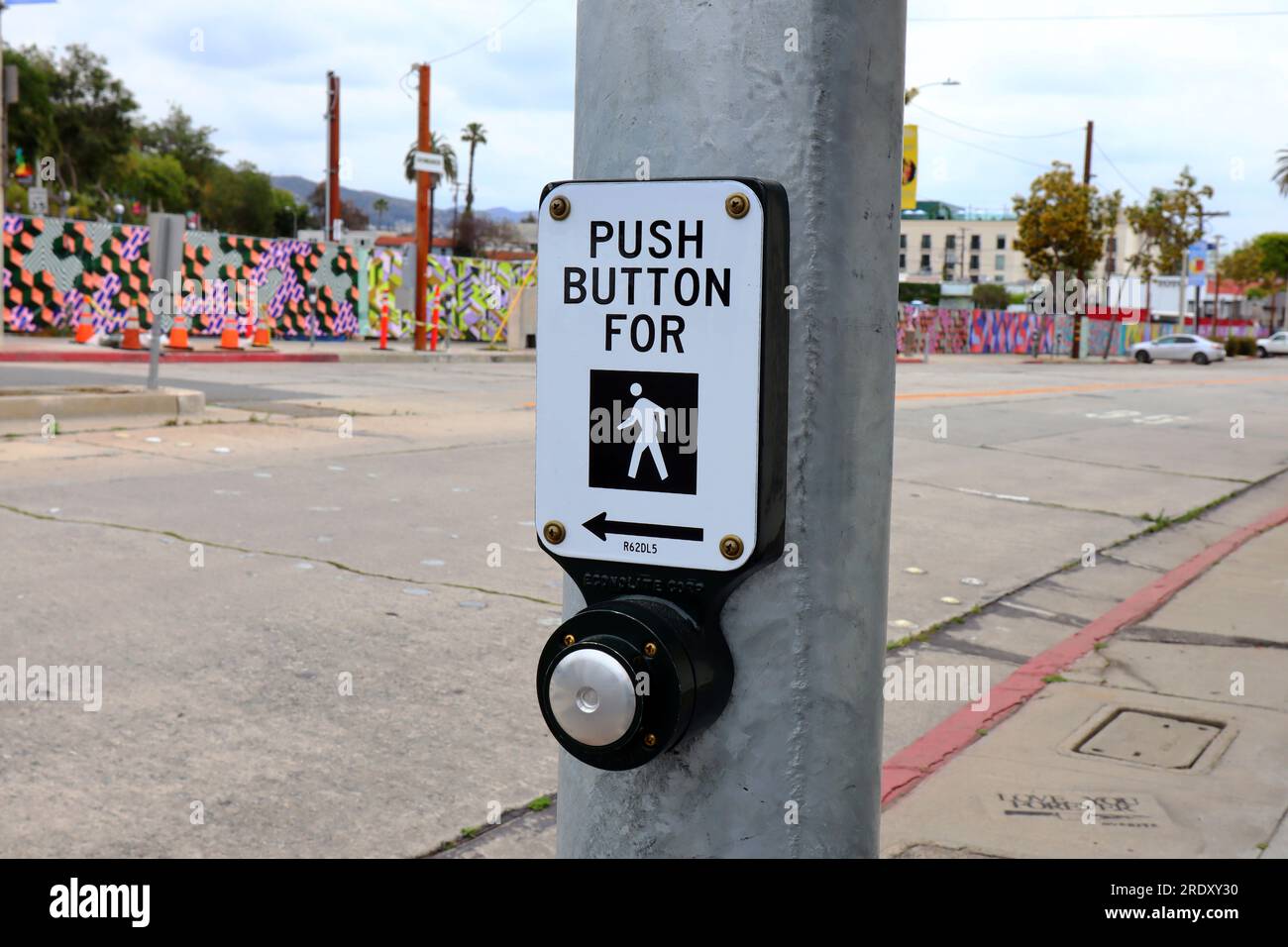 West Hollywood, California: Pedestrian Push Button for Walk Signal ...