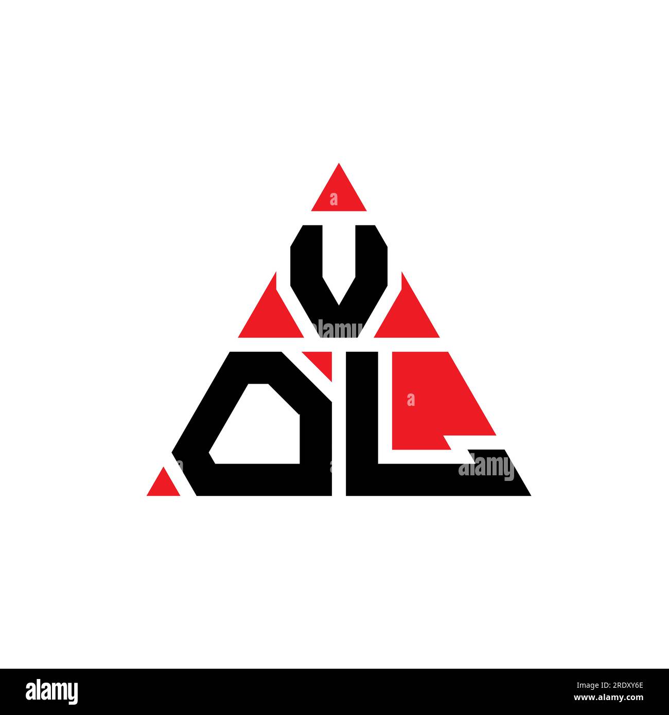 VOL triangle letter logo design with triangle shape. VOL triangle logo ...