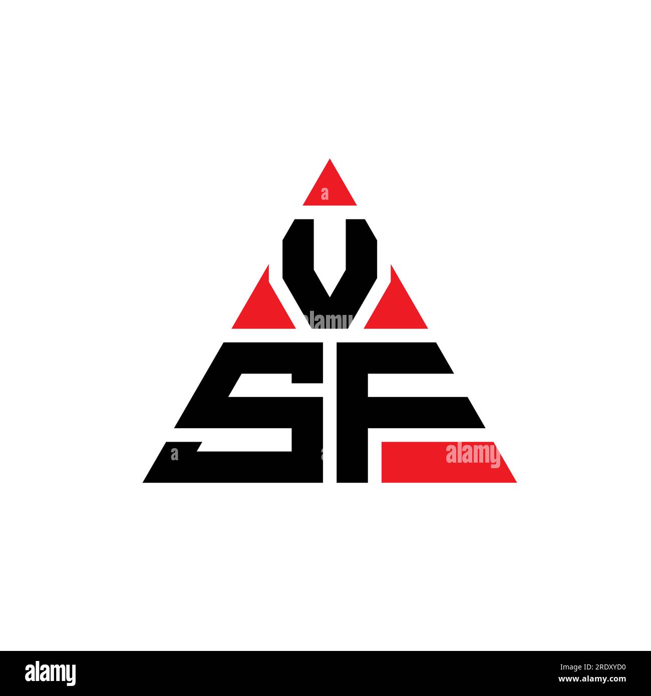 VSF triangle letter logo design with triangle shape. VSF triangle logo ...