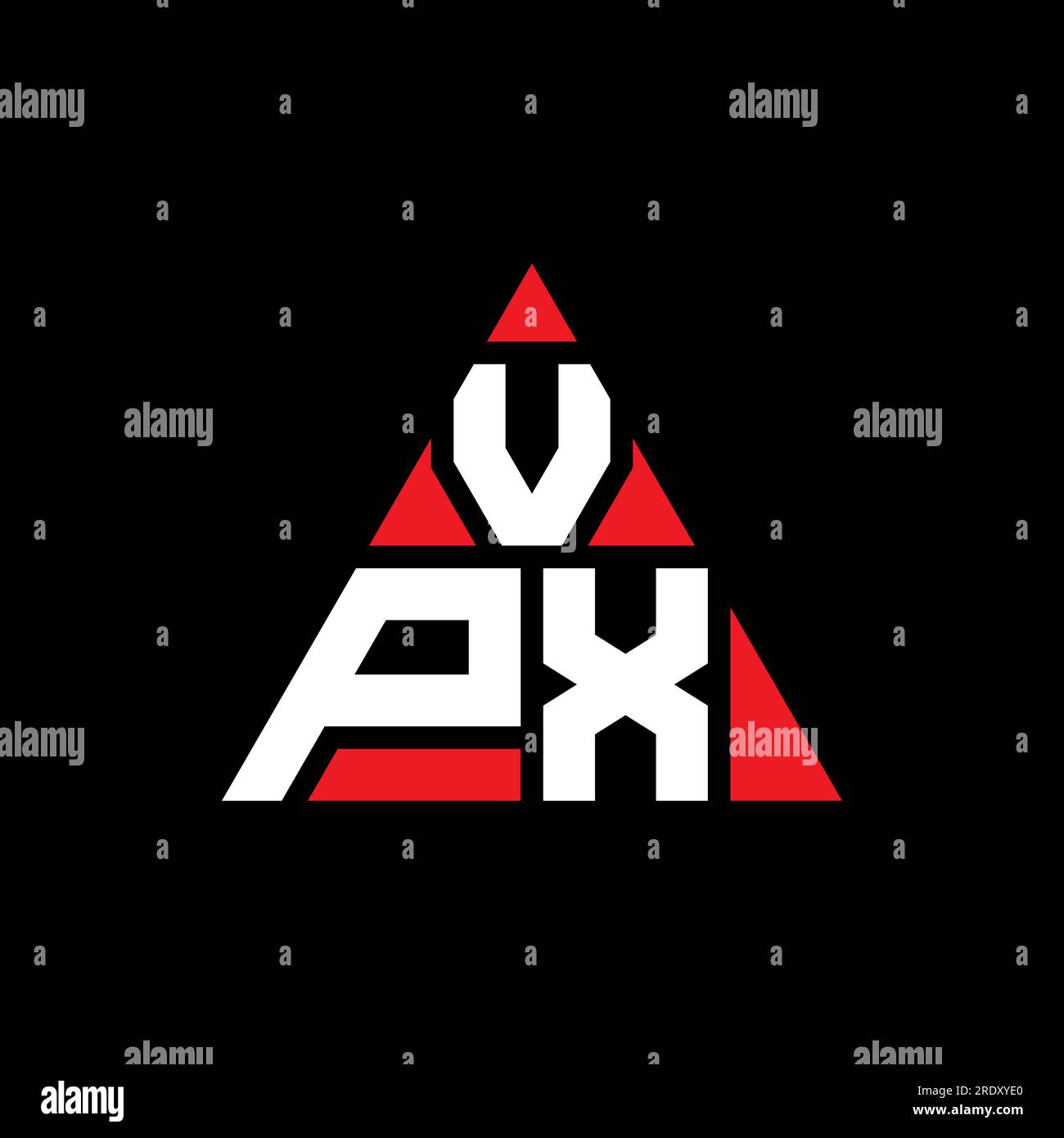 VPX triangle letter logo design with triangle shape. VPX triangle logo ...