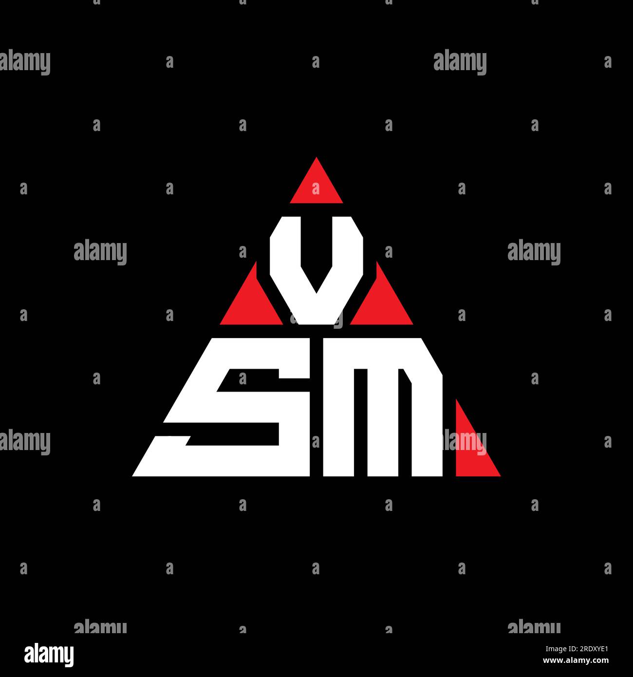 VSM triangle letter logo design with triangle shape. VSM triangle logo ...