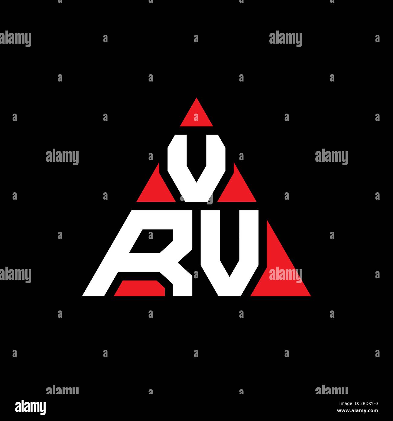 VRV triangle letter logo design with triangle shape. VRV triangle logo ...