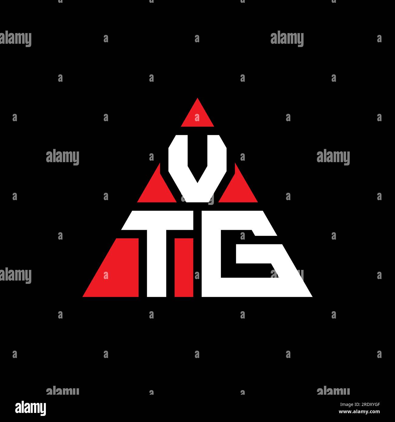 VTG triangle letter logo design with triangle shape. VTG triangle logo ...