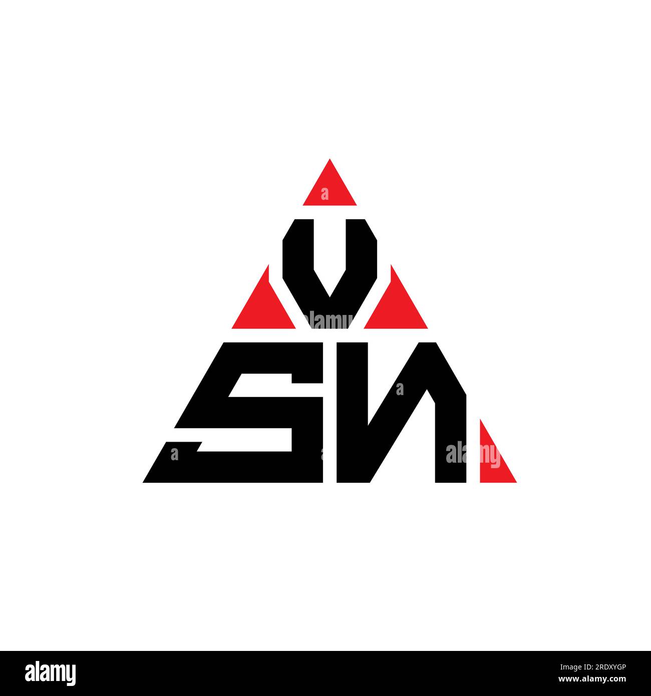 VSN triangle letter logo design with triangle shape. VSN triangle logo ...