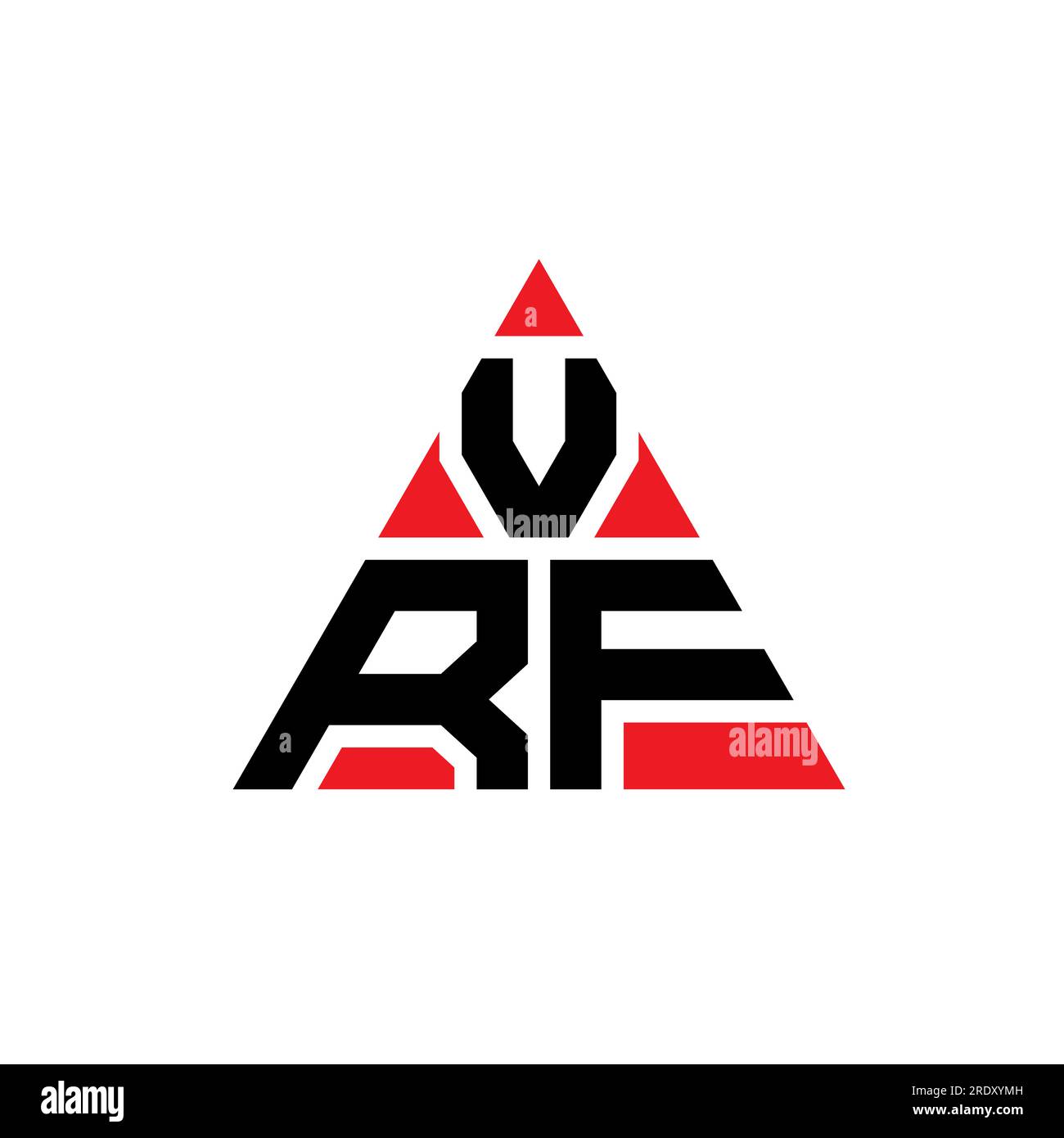 VRF triangle letter logo design with triangle shape. VRF triangle logo ...