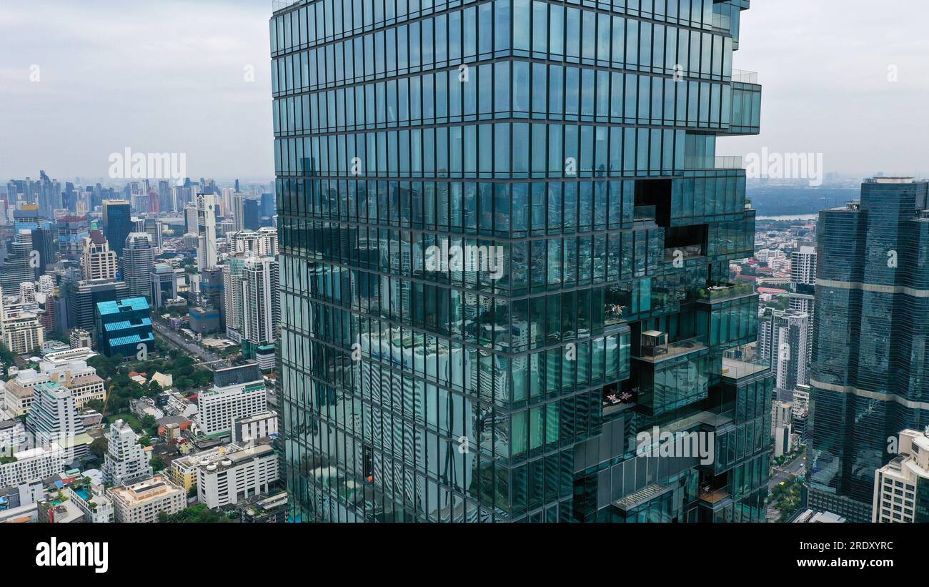 Close Up half of King power Mahanakhon with futuristic design Stock ...