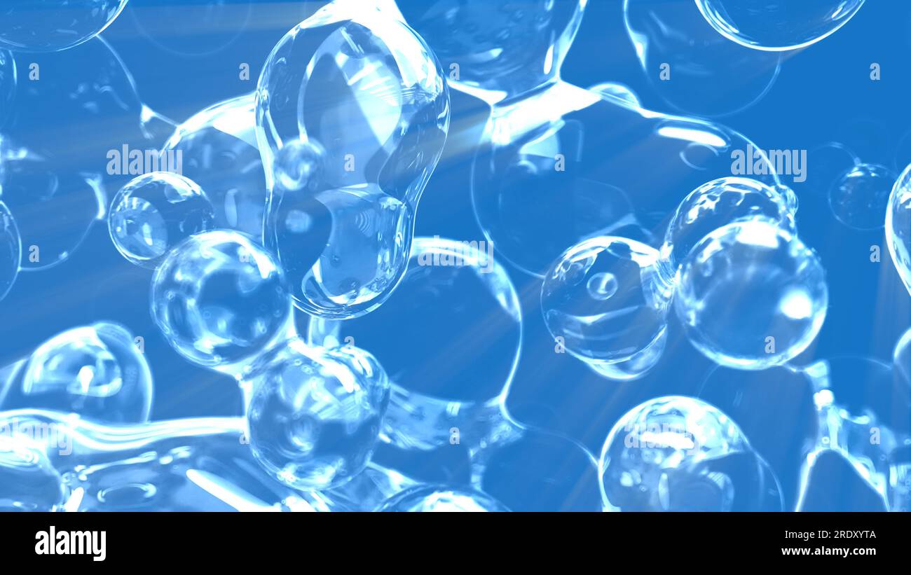 light blue smooth tender fluid backdrop - abstract 3D illustration ...