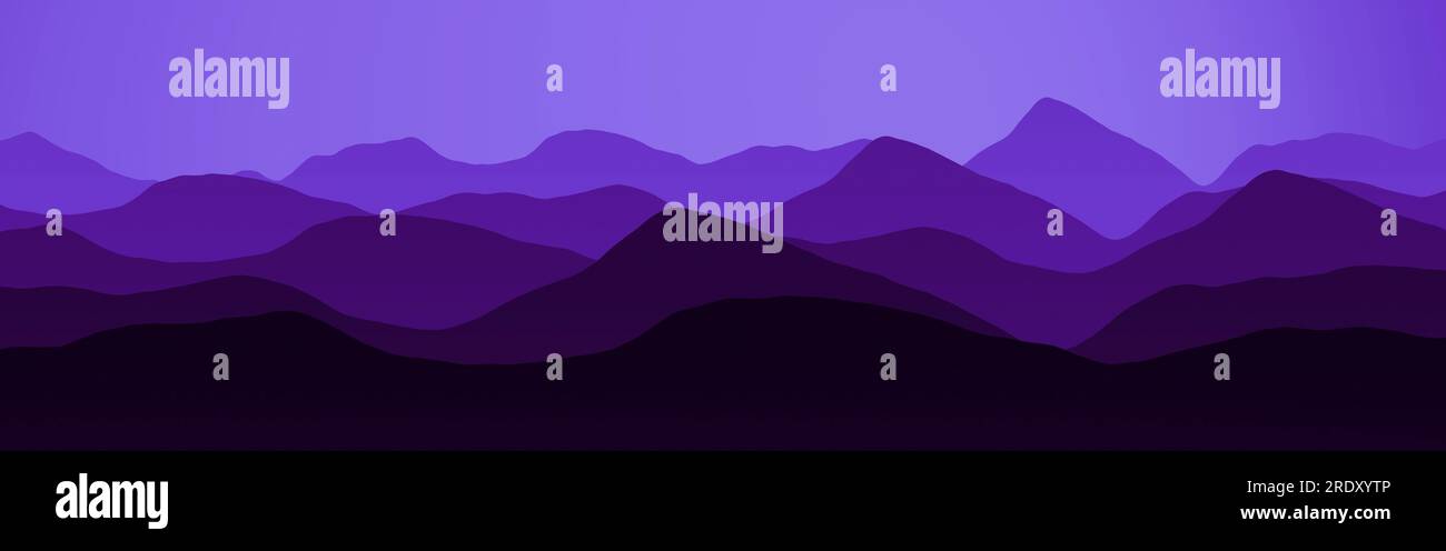 beautiful peaks in the dawn time digital graphics background or texture ...