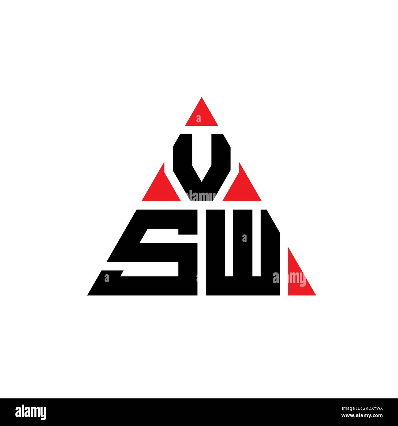 VSW triangle letter logo design with triangle shape. VSW triangle logo ...