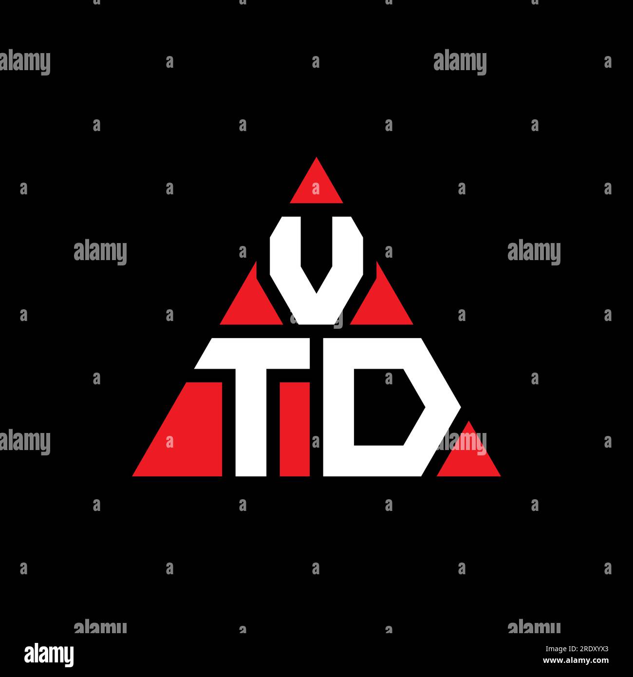 VTD triangle letter logo design with triangle shape. VTD triangle logo ...