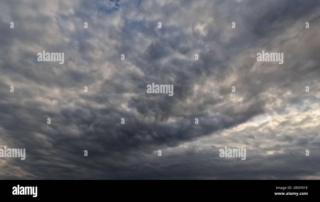 pretty dark evening sundown skyscape with beautiful clouds - photo of ...