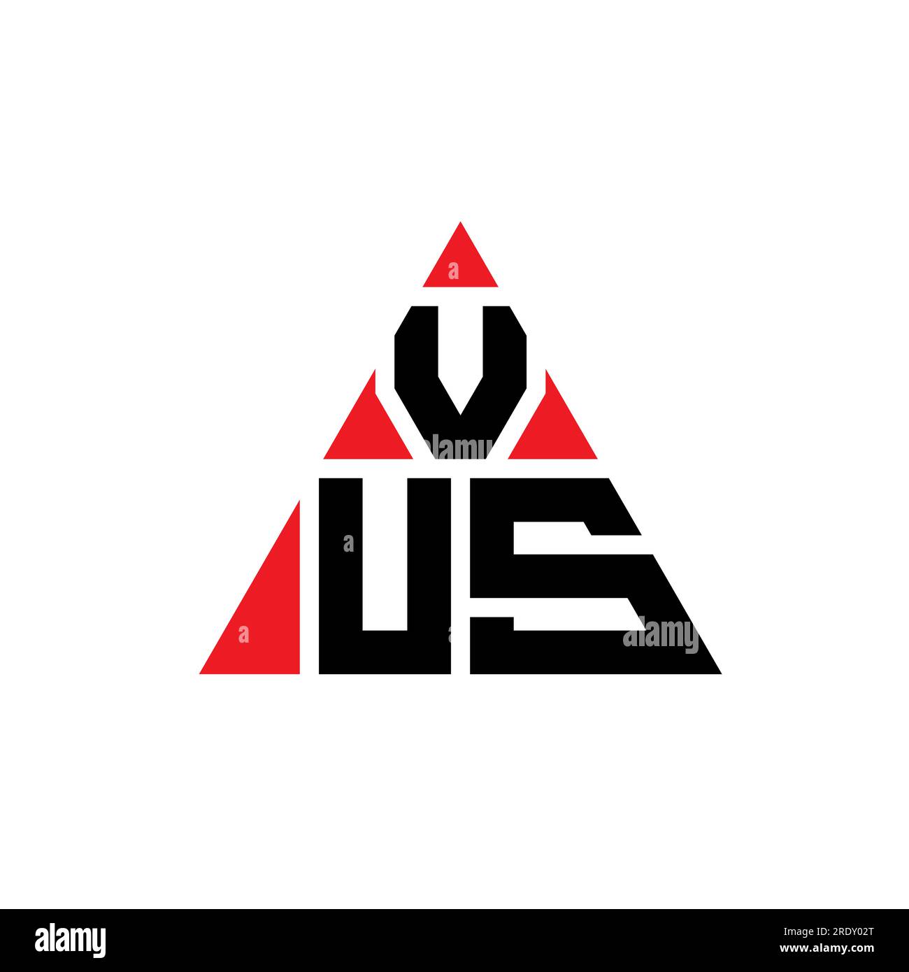 VUS triangle letter logo design with triangle shape. VUS triangle logo ...