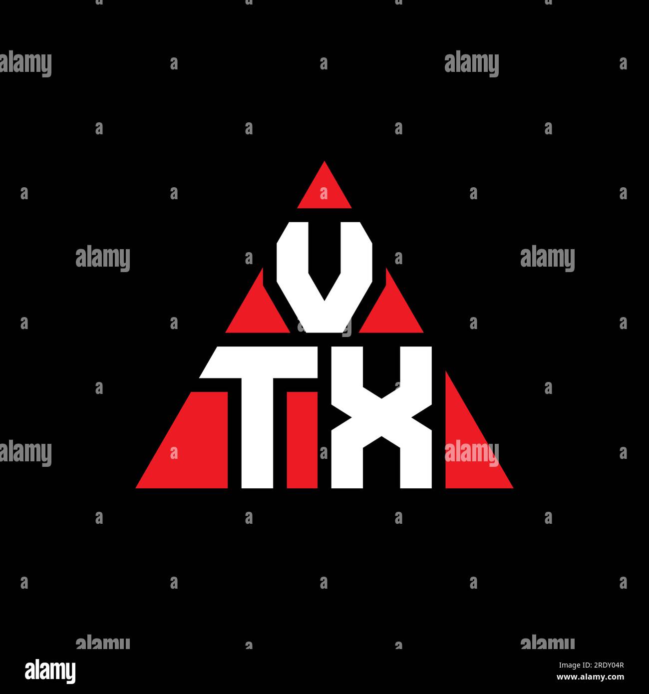 VTX triangle letter logo design with triangle shape. VTX triangle logo ...