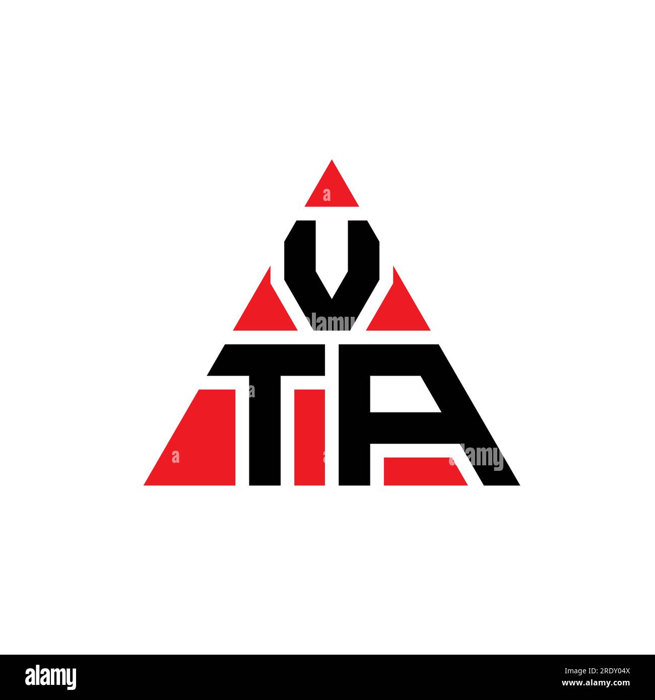 VTA triangle letter logo design with triangle shape. VTA triangle logo ...