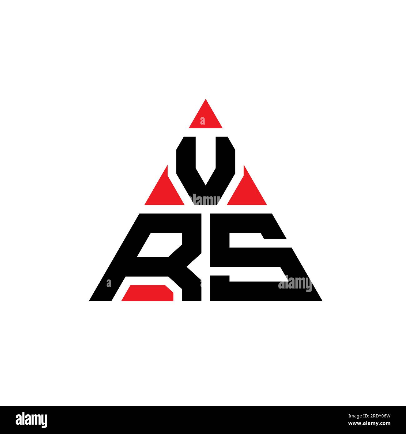 VRS triangle letter logo design with triangle shape. VRS triangle logo ...