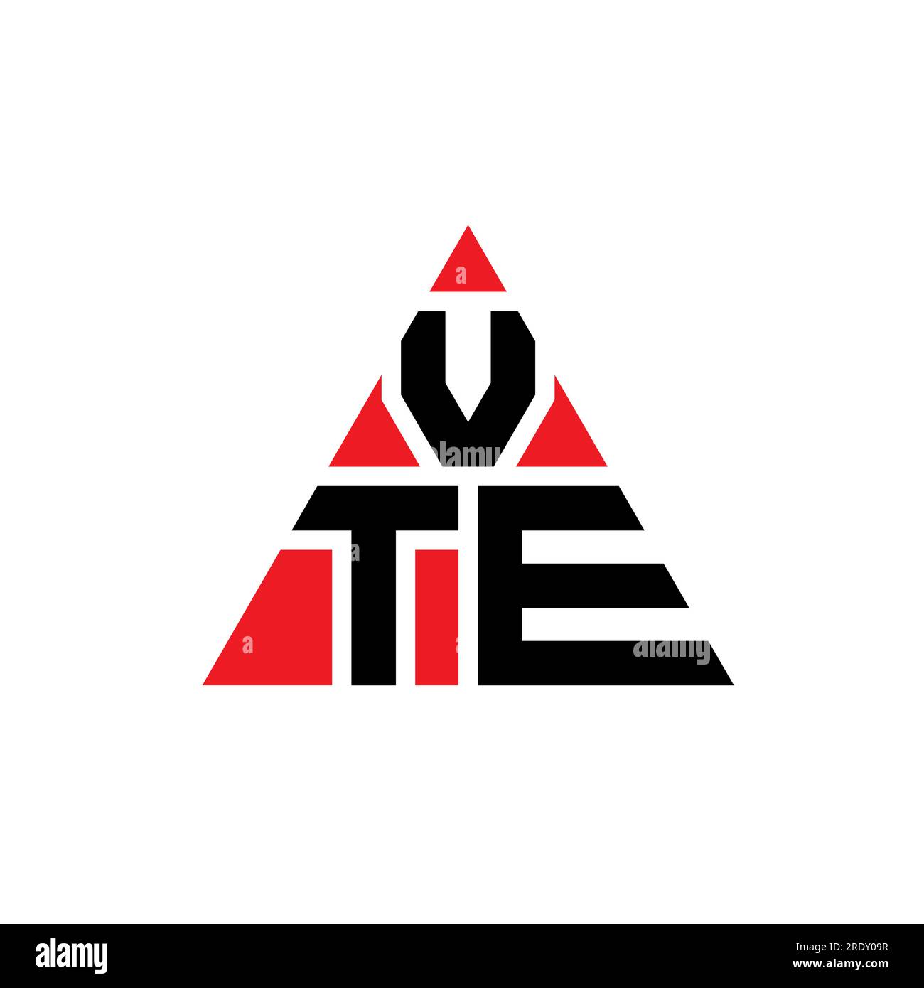 VTE triangle letter logo design with triangle shape. VTE triangle logo ...