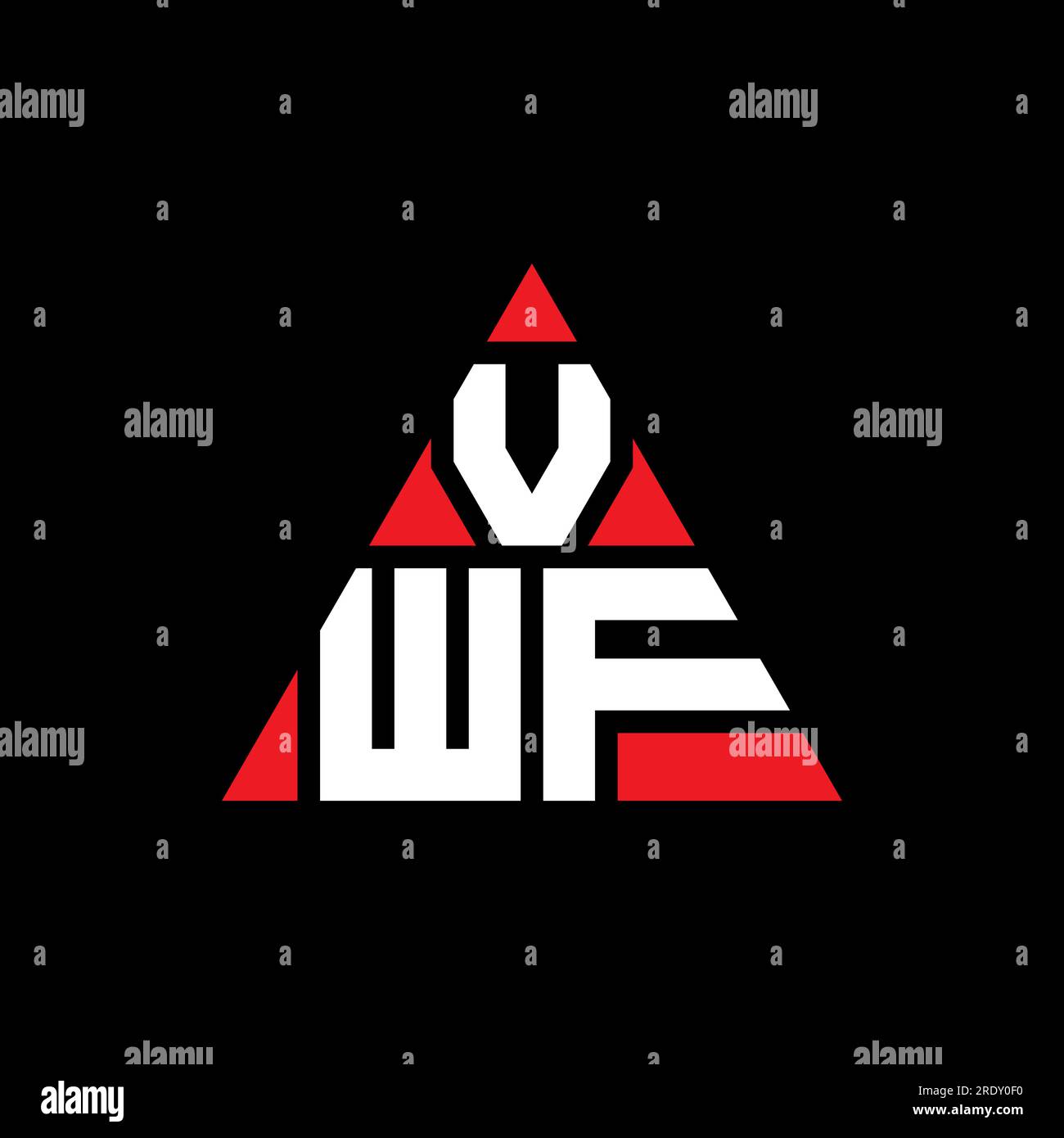 VWF triangle letter logo design with triangle shape. VWF triangle logo ...