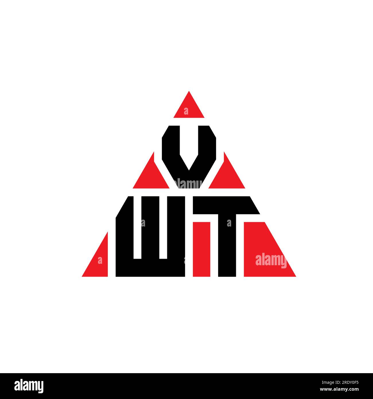 VWT triangle letter logo design with triangle shape. VWT triangle logo ...