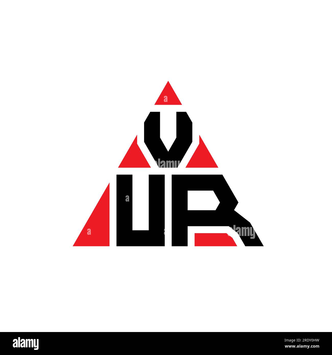 VUR triangle letter logo design with triangle shape. VUR triangle logo ...