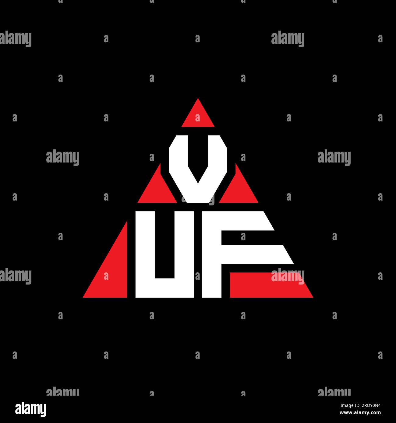 VUF triangle letter logo design with triangle shape. VUF triangle logo ...