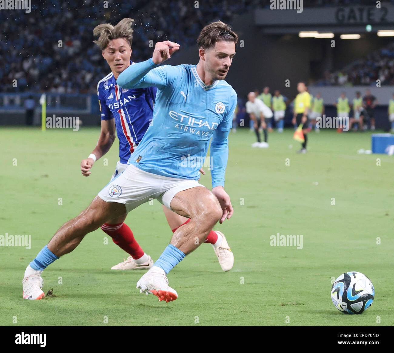 Jack Peter Grealish of Manchester City keeps a ball during MEIJI YASUDA ...