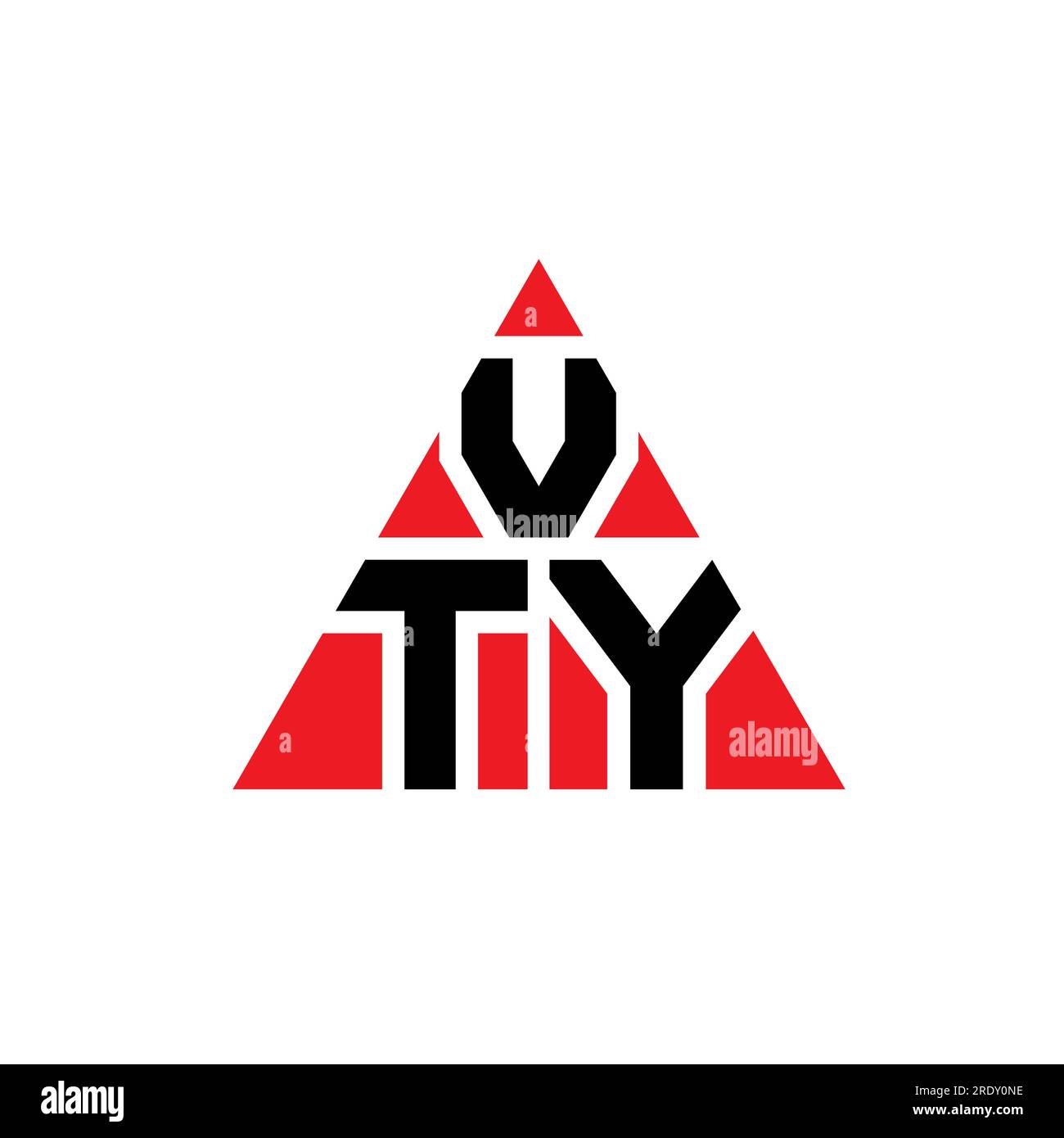 VTY triangle letter logo design with triangle shape. VTY triangle logo ...