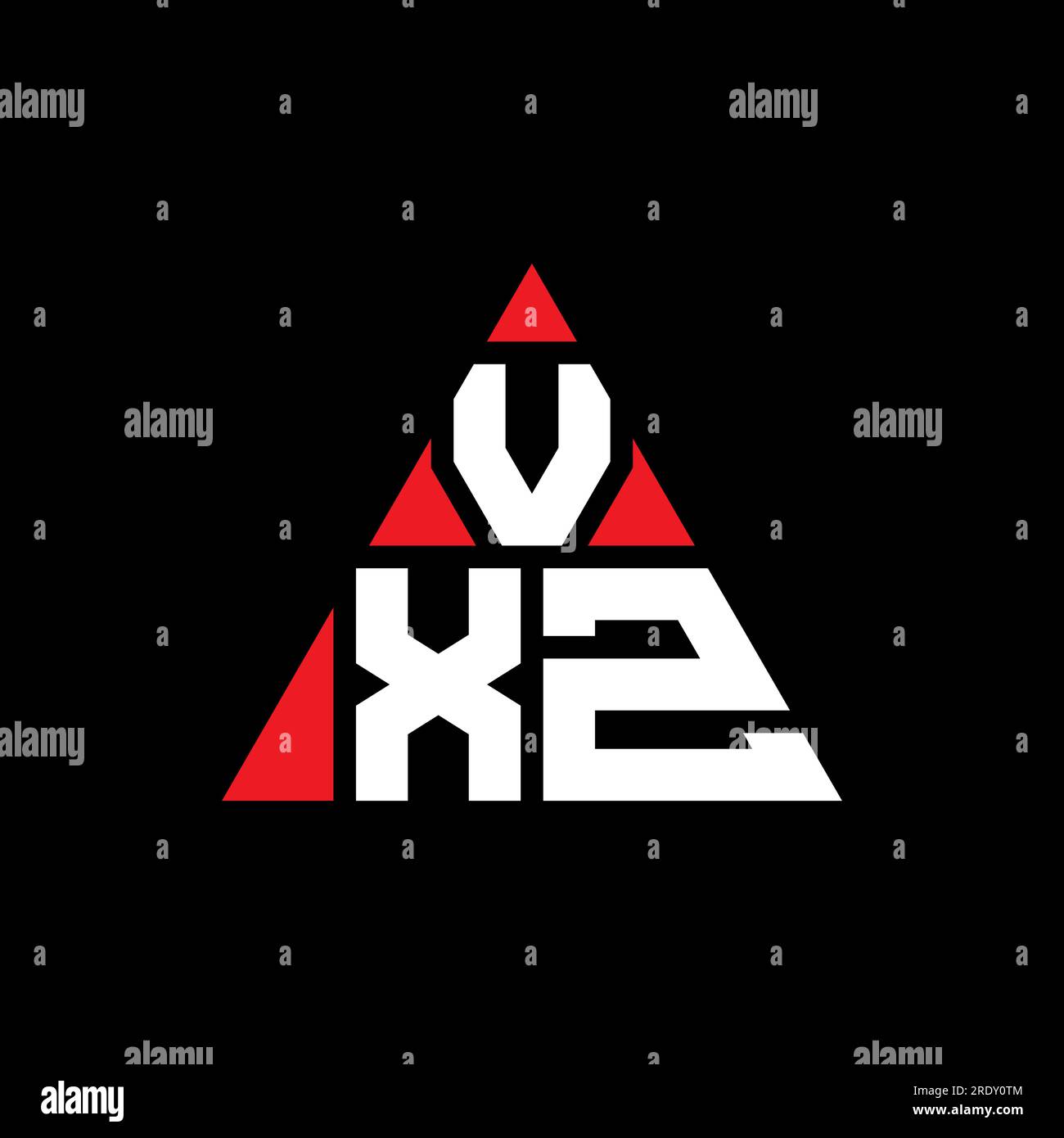 VXZ triangle letter logo design with triangle shape. VXZ triangle logo ...