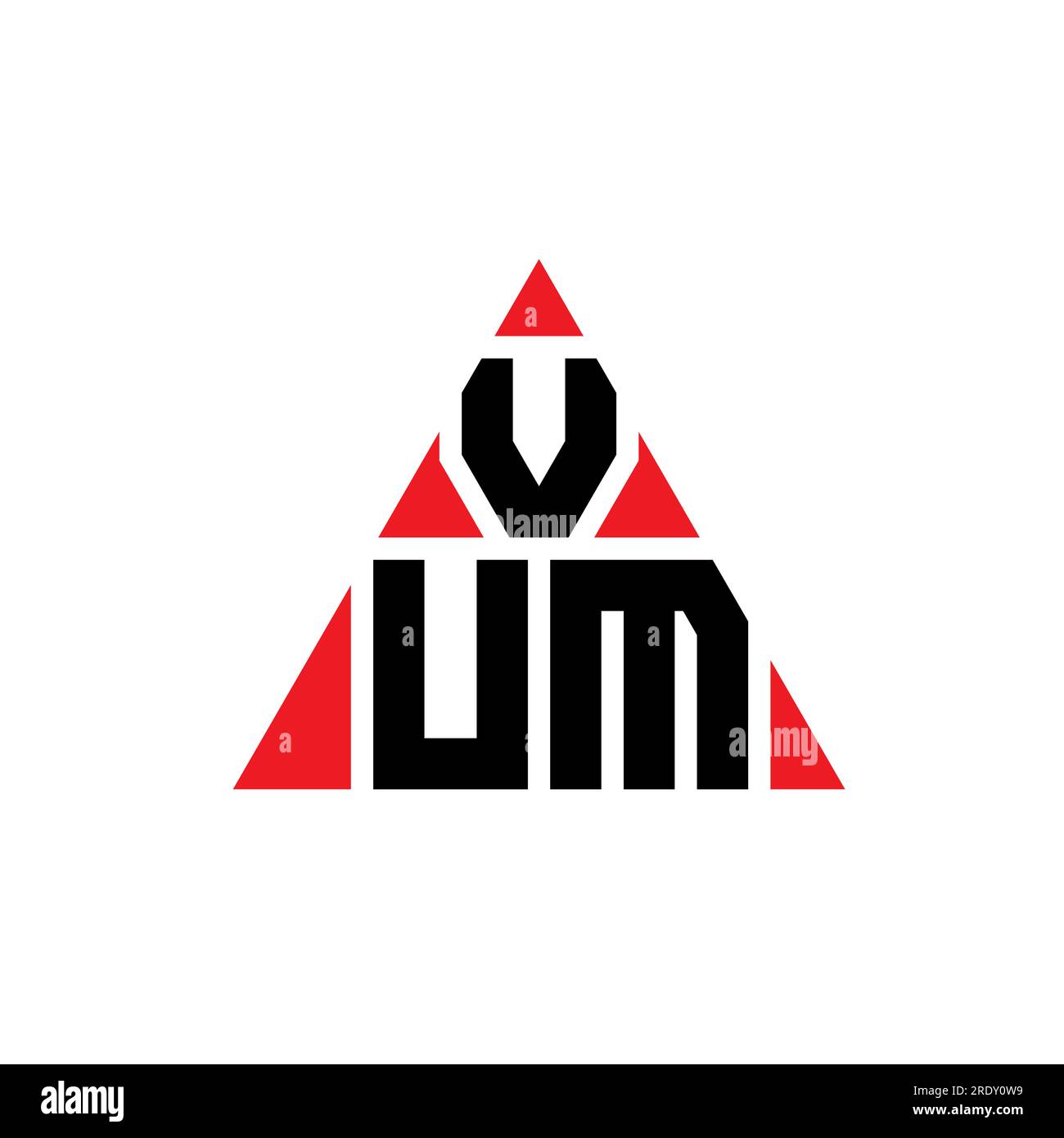 VUM triangle letter logo design with triangle shape. VUM triangle logo ...