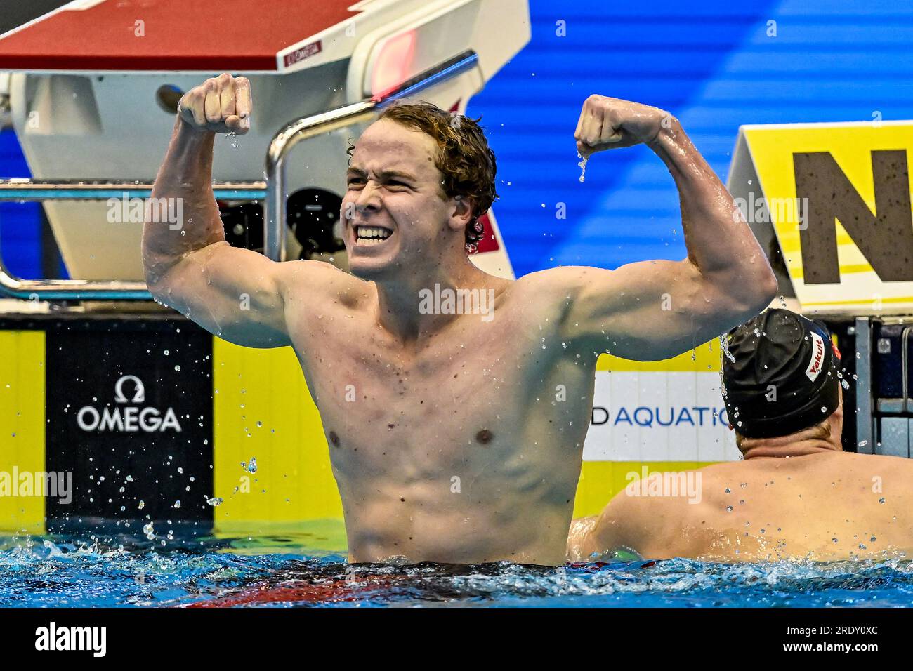 Fukuoka, Japan. 23rd July, 2023. Samuel Short of Australia celebrates ...
