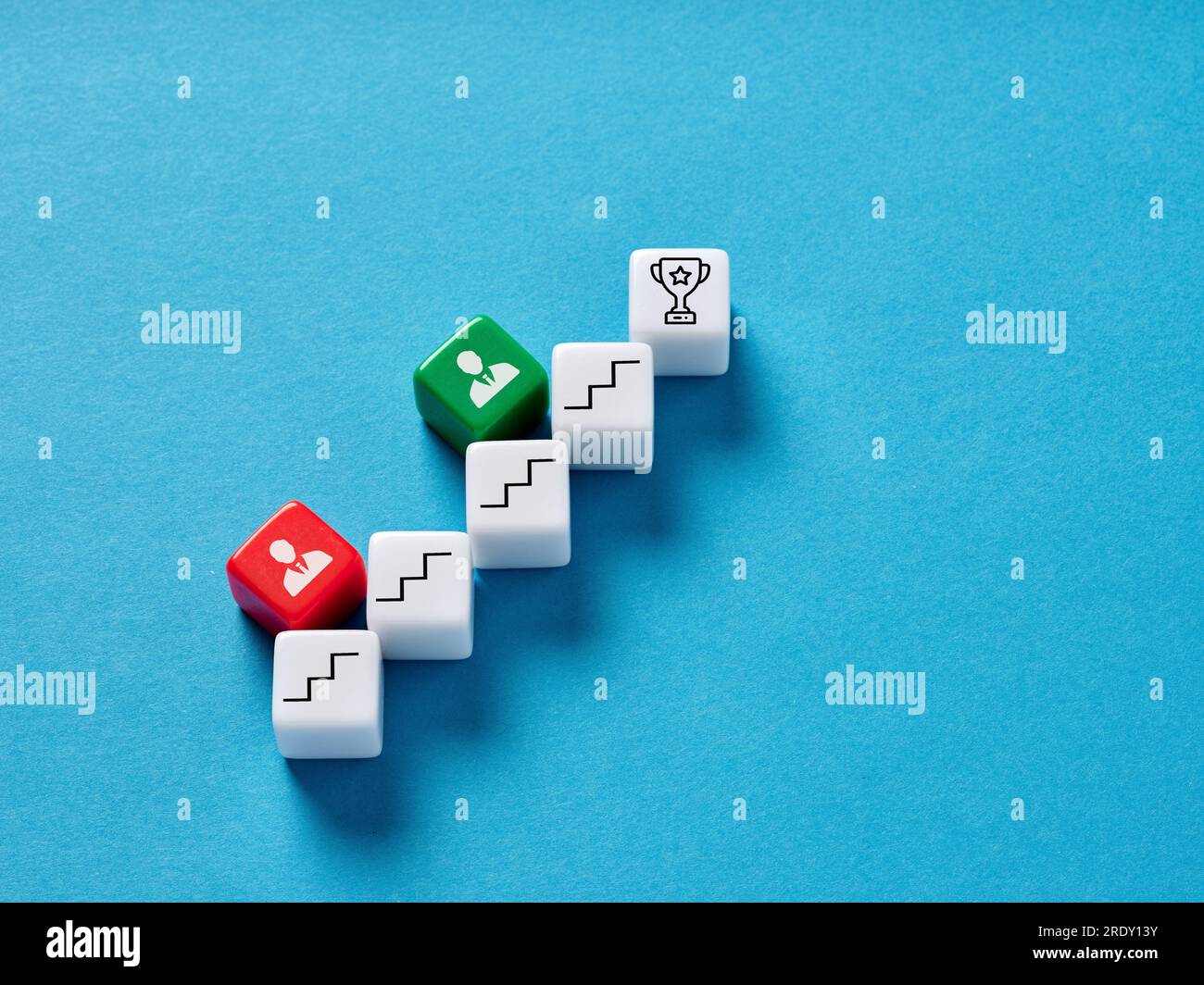 Concept of competition, success, challenge and achievement in business ...