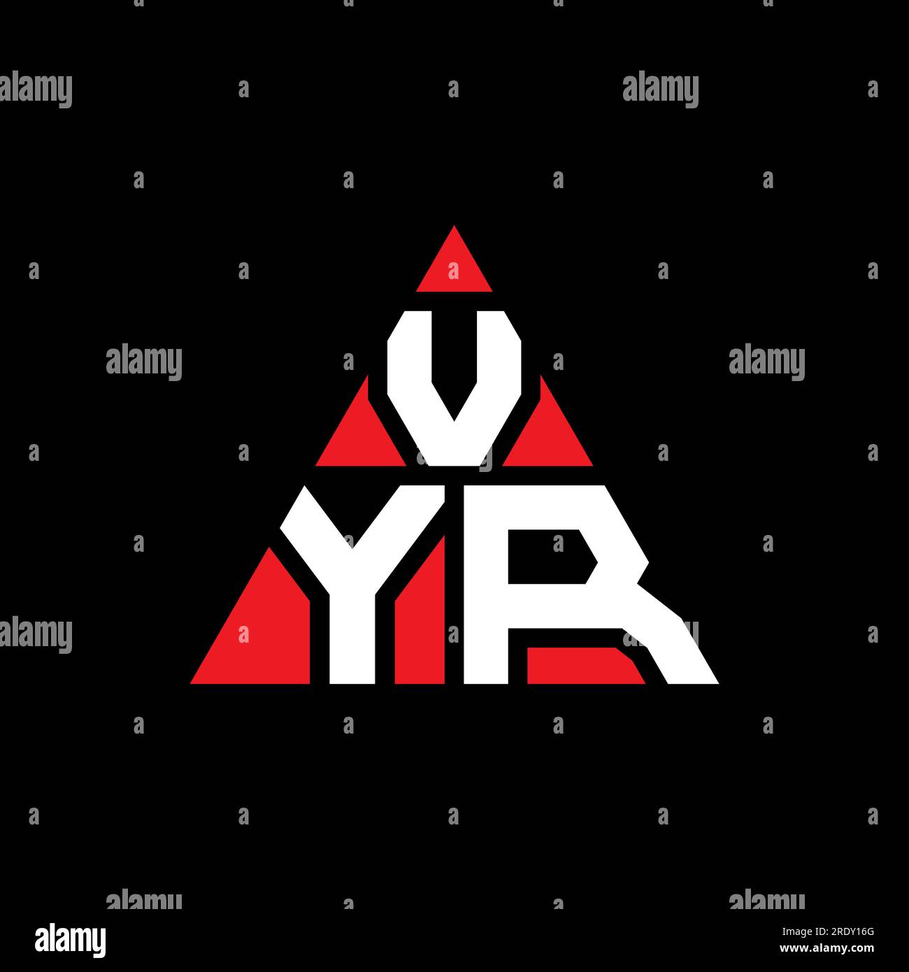VYR triangle letter logo design with triangle shape. VYR triangle logo ...