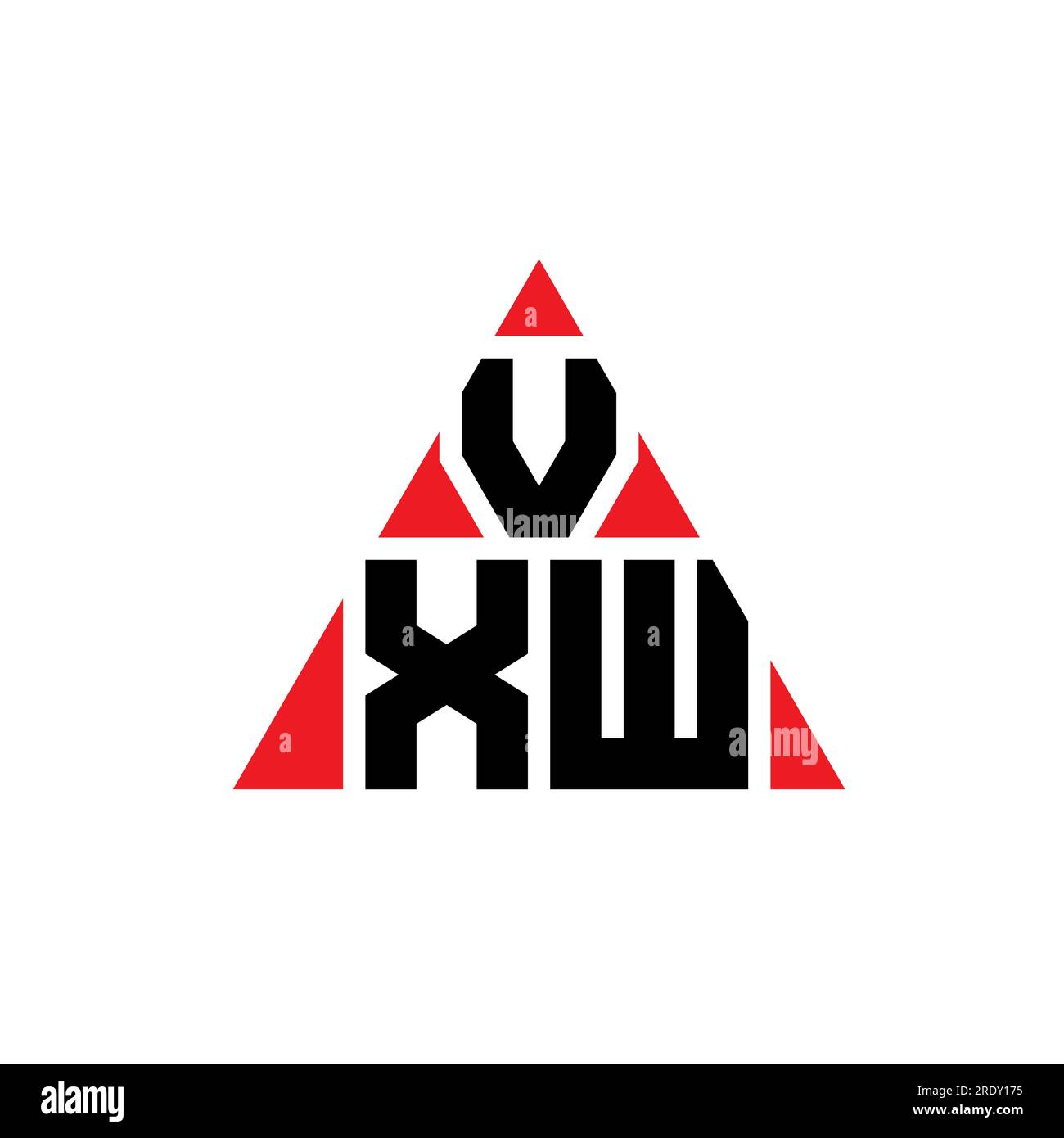 VXW triangle letter logo design with triangle shape. VXW triangle logo ...