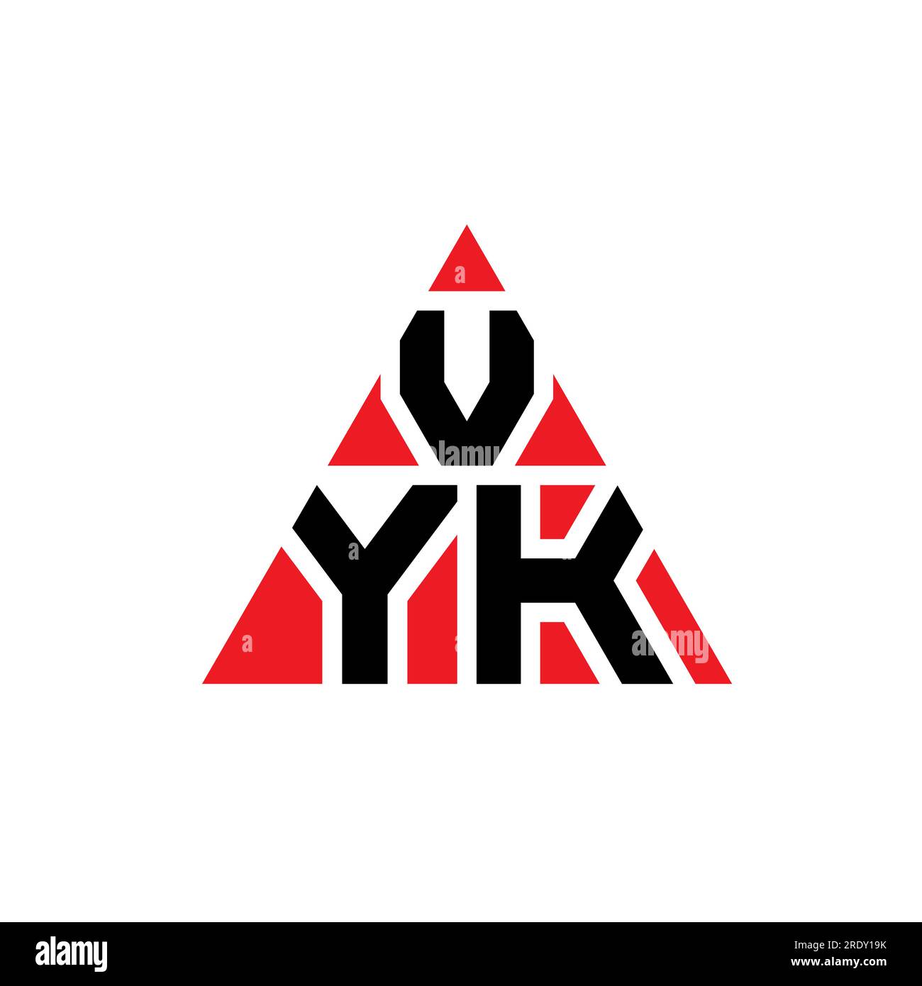 VYK triangle letter logo design with triangle shape. VYK triangle logo ...