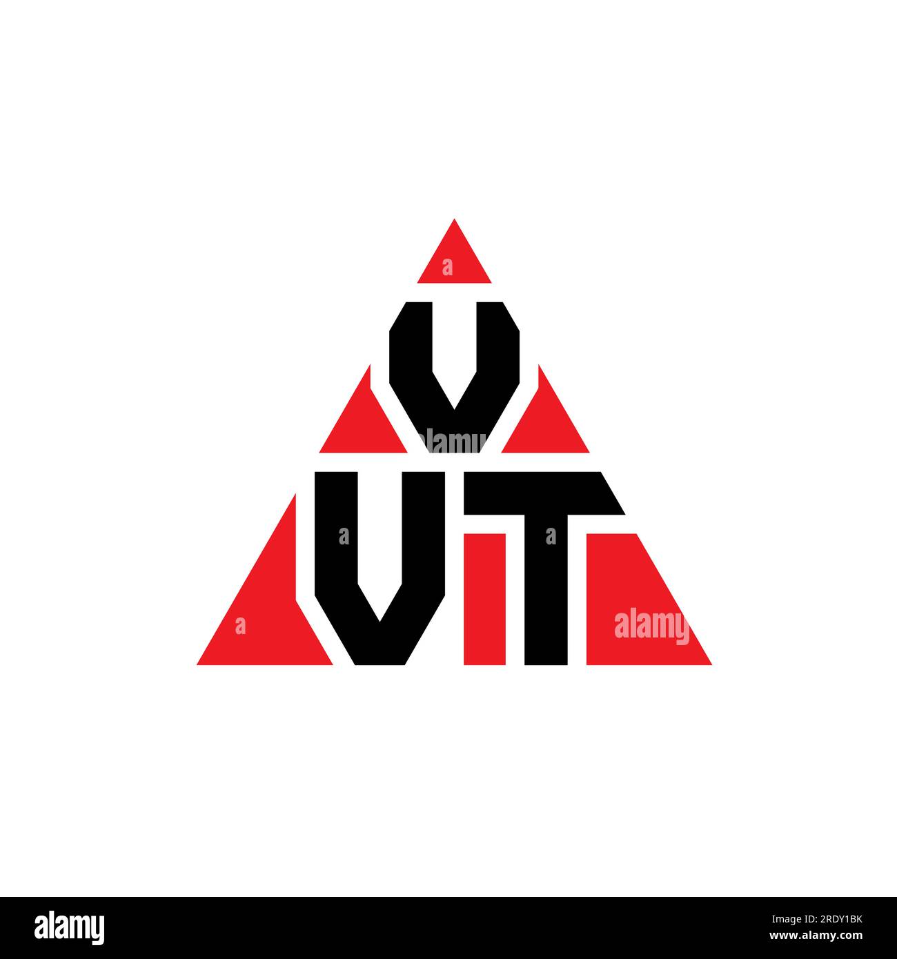 VVT triangle letter logo design with triangle shape. VVT triangle logo ...